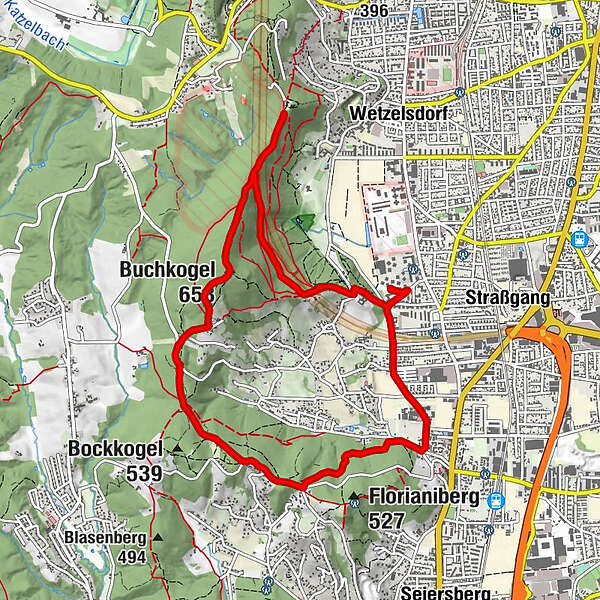 Straßgang - Webling - Buchkogel - Buchkogelsattel - BERGFEX - Wanderung ...