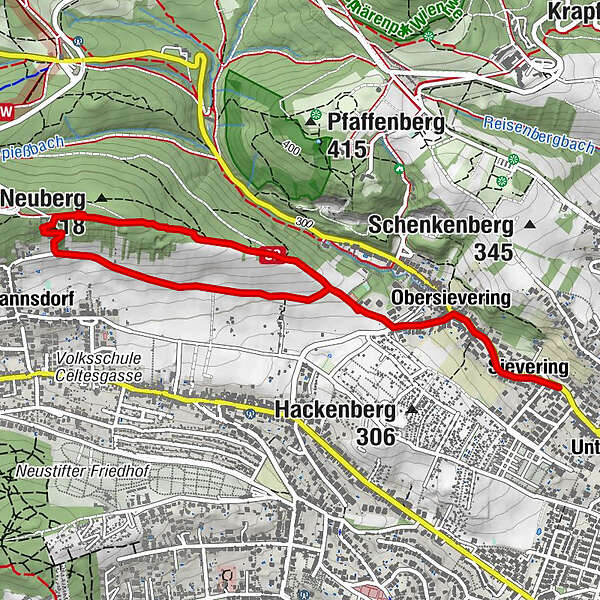 Sievering- Neustift - Häuserl am Stoan und retour - BERGFEX - Wanderung ...