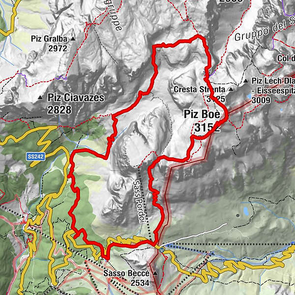 Vom Passo Pordoi auf den Piz Boé - BERGFEX - Hochtour - Tour Trentino
