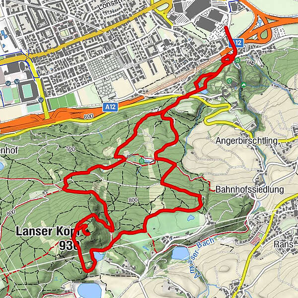Innsbruck - Lanser Kopf - Gemeinde Lans - BERGFEX - Wanderung - Tour Tirol