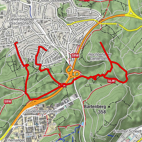Dudweiler - Gehlenberg - BERGFEX - Wanderung - Tour Saarland