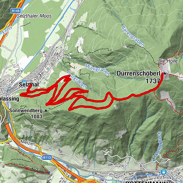 zum schoarf'n eck - Selzthal - Dürrenschöberl - Neulassing - BERGFEX ...
