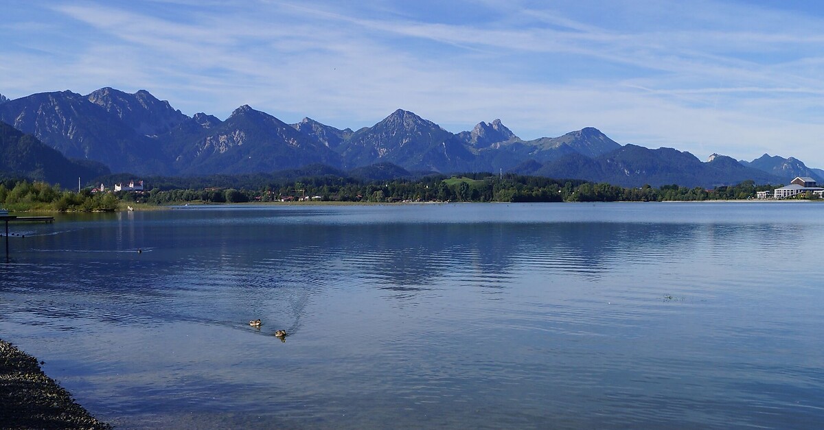 Familienwanderung am Forggensee - BERGFEX - Wanderung - Tour Bayern
