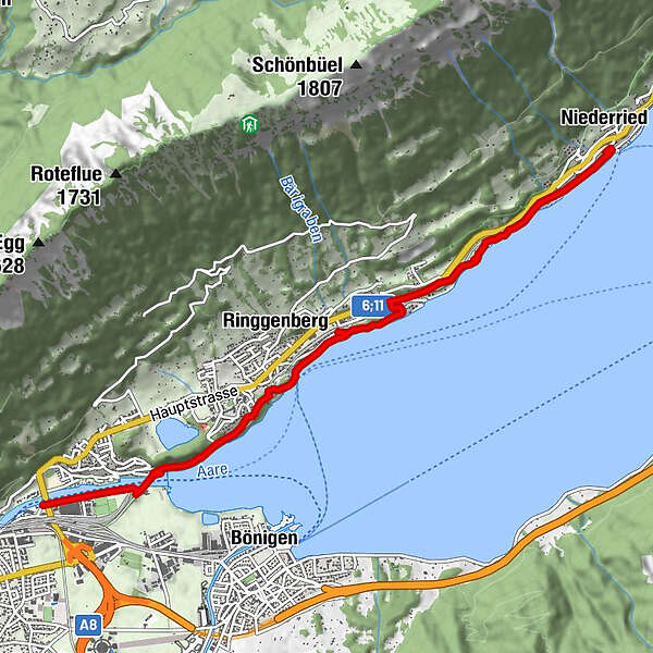 Uferweg Brienzersee (N13) - BERGFEX - Wanderung - Tour Berner Oberland