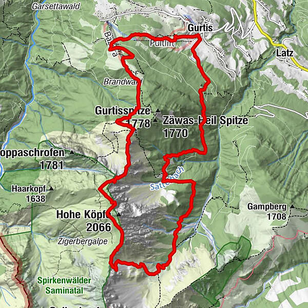 Gurtis, Hohe Köpfe - BERGFEX - Wanderung - Tour Vorarlberg