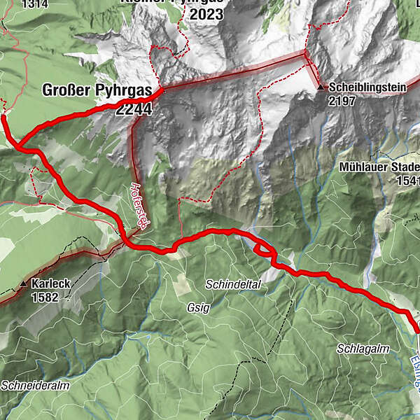 Ennstaler Alpen - Pyhrgasgatterl - Rohrauer Haus - Großer Pyhrgas ...