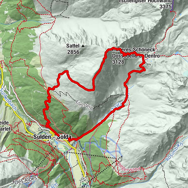 Sulden - Solda - Düsseldorfer Hütte (Zaytalhütte) - Rifugio Serristori ...