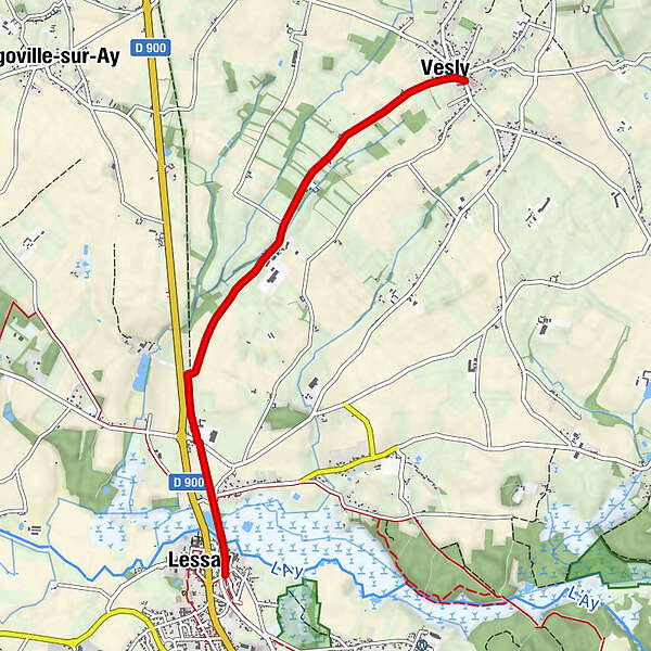 Itinéraire vélo / Lessay - Vesly - BERGFEX - Radfahren - Tour Normandie