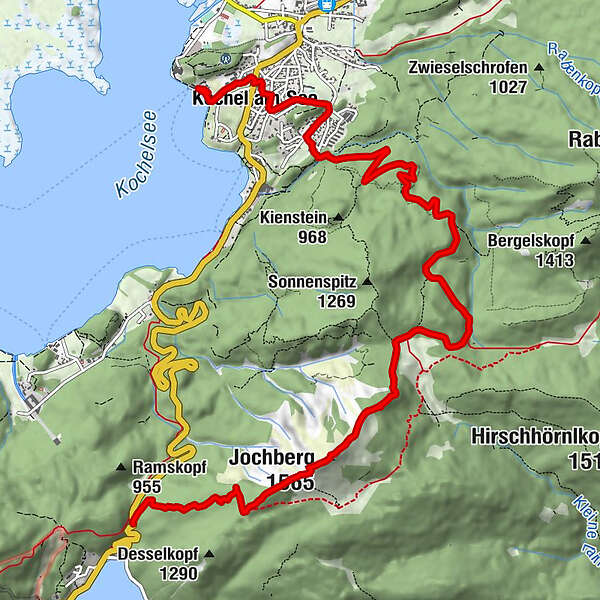 Kesselberg - Jochberg - Kochel am See - BERGFEX - Wanderung - Tour Bayern