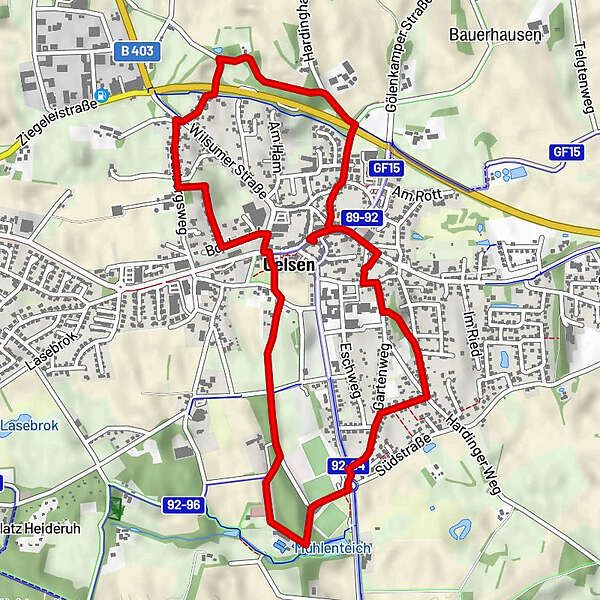 Wanderweg "Rund um Uelsen" - BERGFEX - Wanderung - Tour Niedersachsen