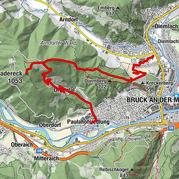 Kapfenberg - Madereck - Gasthaus Madereck - Paulahofsiedlung - BERGFEX ...