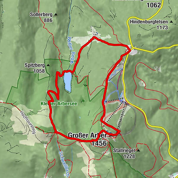 Großer Arber über Chamer Hütte - BERGFEX - Skitour - Tour Bayern
