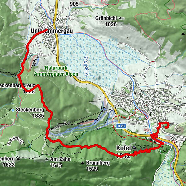 Unterammergau - Steckenbergkreuz - Steckenberg - Oberammergau - BERGFEX ...