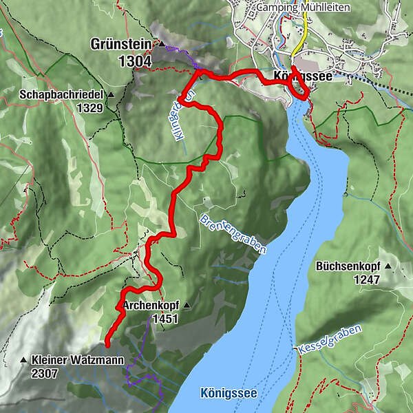 Königssee - Königssee Seelände - Mooslahnerkopf - BERGFEX - Wanderung ...