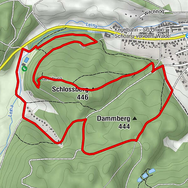 Leinatal - Schlossberg - BERGFEX - Turistika - Prohlídka Durynsko