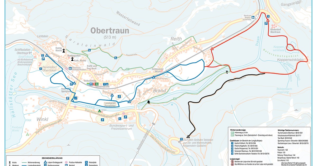 BERGFEX: Loipenplan Krippenstein / Obertraun: Langlaufen Krippenstein ...