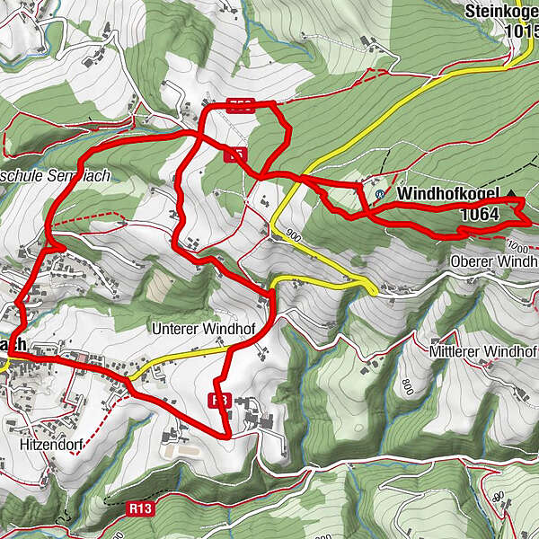 Semriach - Unterer Windhof - Windhofkogel - Bauernwirt - BERGFEX ...