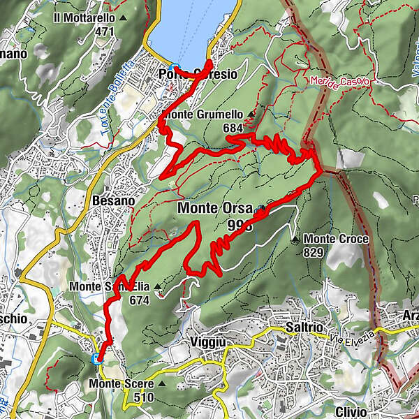 Bisuschio–Viggiù - Monte Orsa - Monte Pravello - Porto Ceresio ...