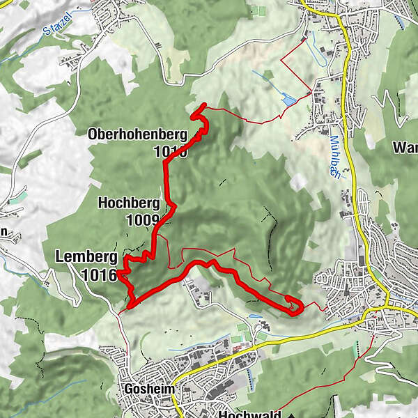 Brunnen - Oberhohenberg - Lemberg - Gosheim - BERGFEX - Wanderung ...