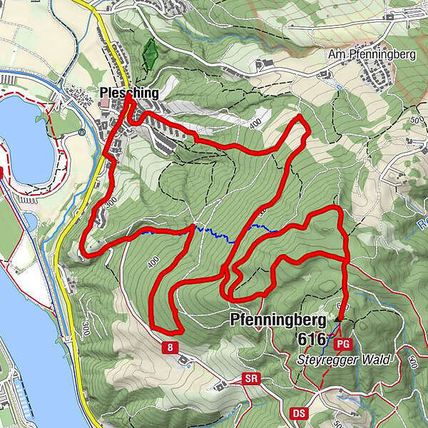 Plesching - Predigtstuhl - Pfenningberg - Pleschinger Stub'n - BERGFEX ...