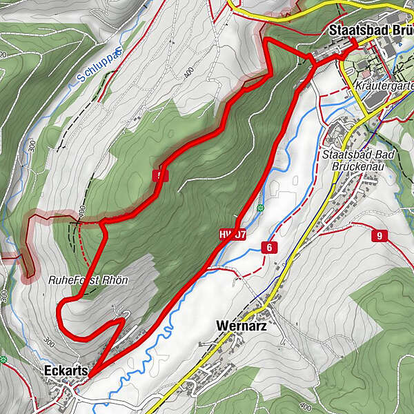 Rhön Rundweg 5 Sinntal (Fondsbergweg) - Staatsbad Brückenau - Rhön ...