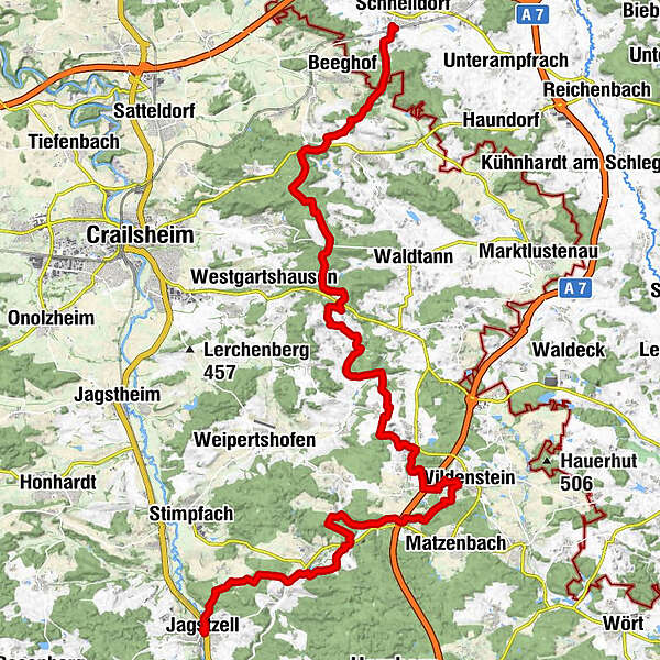 Schnelldorf - Kesselberg - Roter Berg - Gasthof Rößle - BERGFEX ...
