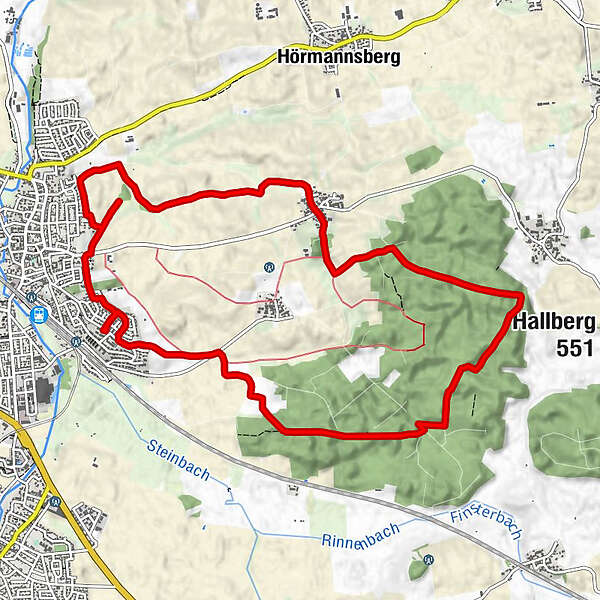 Mering - Meringerzell - Spielberg - BERGFEX - Wanderung - Tour Bayern