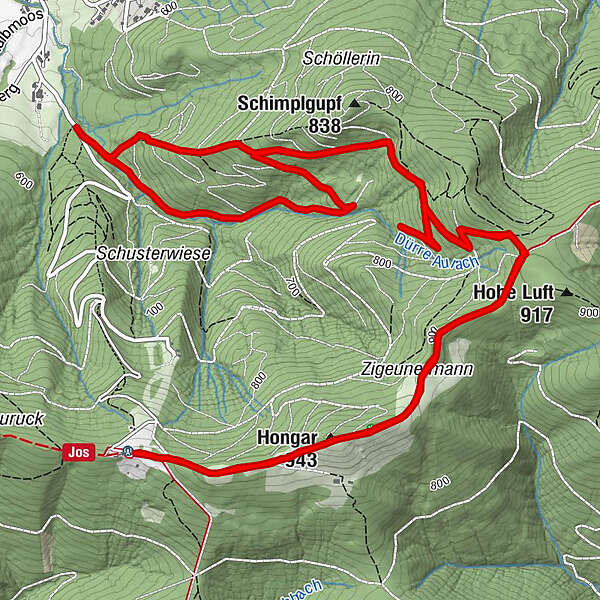 Forstgraben - Hongar - Schwarz am Hongar - Aurach am Hongar - BERGFEX ...