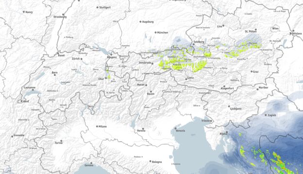 BERGFEX: Snow forecast Alpine area - Fresh snow - Snowfall