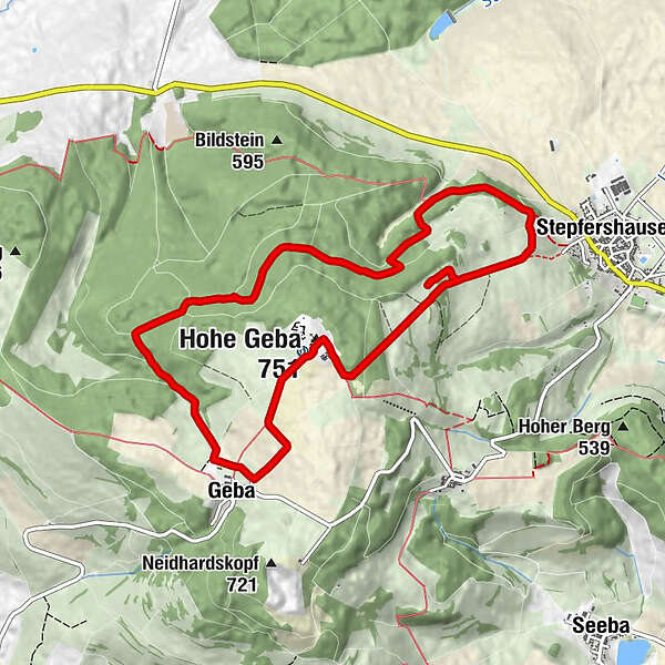 Hohe Geba - Meininger Hütte - Geba - BERGFEX - Wanderung - Tour Thüringen