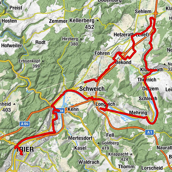 Genusstour bei Schweich - BERGFEX - Wanderung - Tour Rheinland-Pfalz