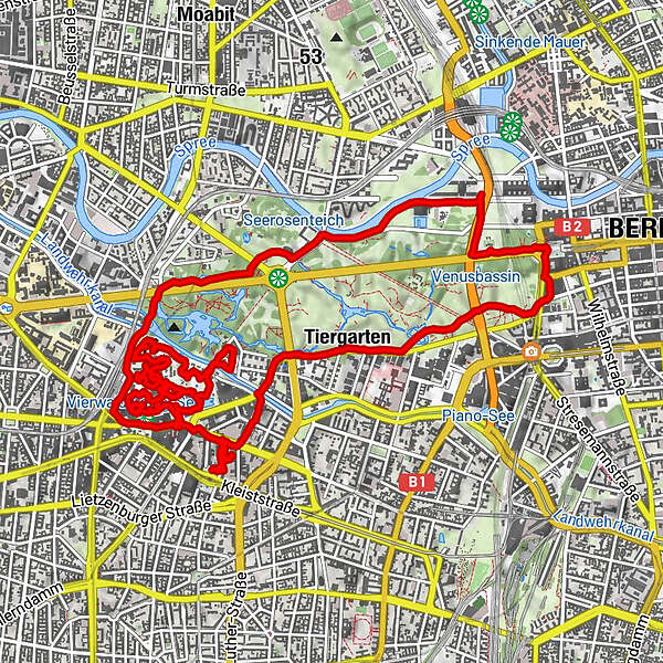 Zoo Berlin und Rundgang durch die Parkanlage Tiergarten - BERGFEX - Wanderung - Tour Berlin