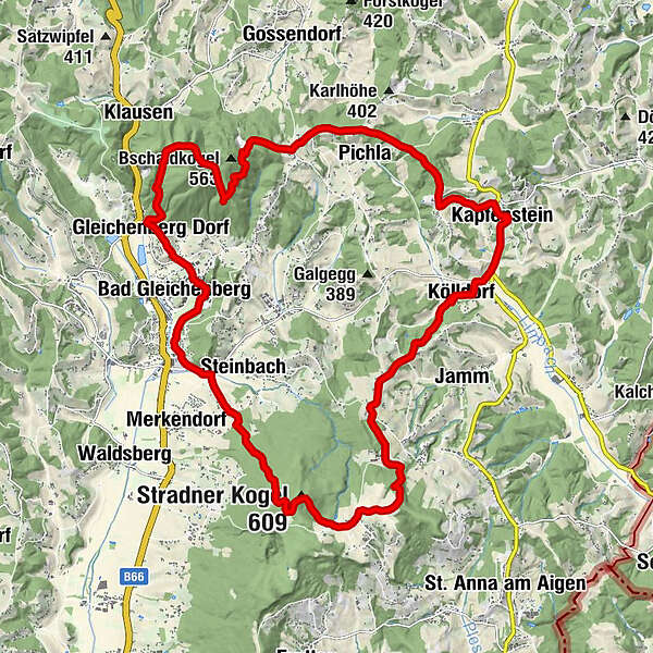Kapfenstein - Pichla - Gleichenberg Dorf - Stradner Kogel - BERGFEX ...