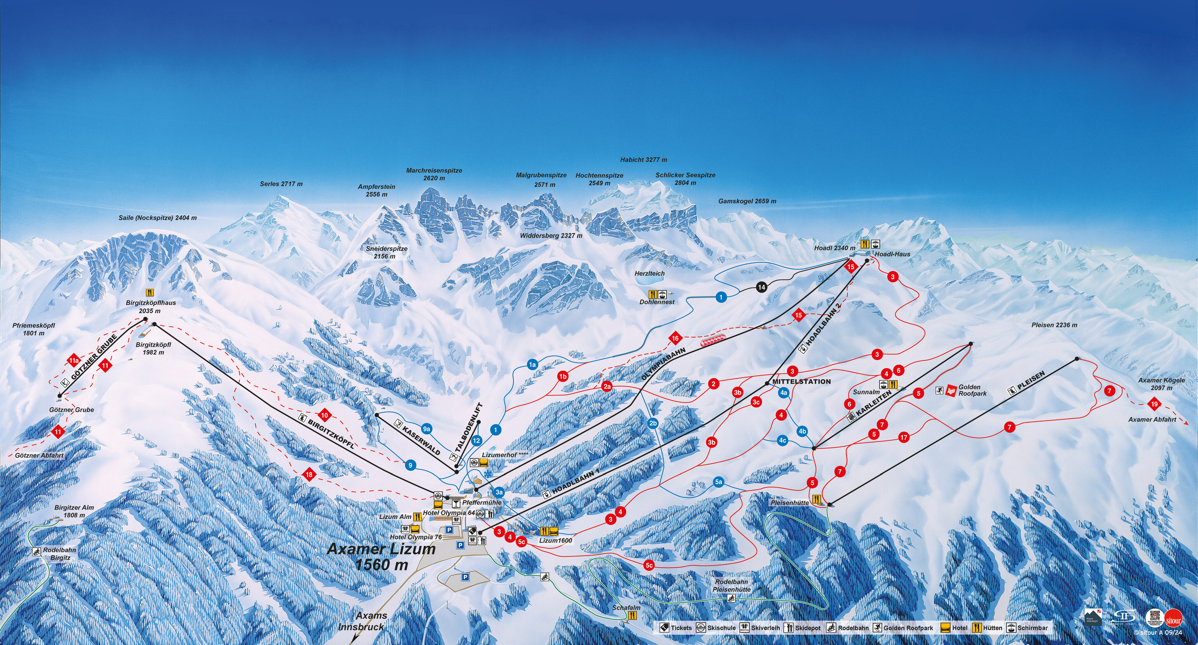 BERGFEX: Ski resort Axamer Lizum - Skiing holiday Axamer Lizum