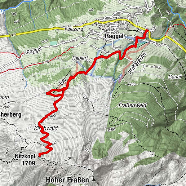 Gemeinde Raggal - Raggal - Nitzkopf - BERGFEX - Wanderung - Tour Vorarlberg