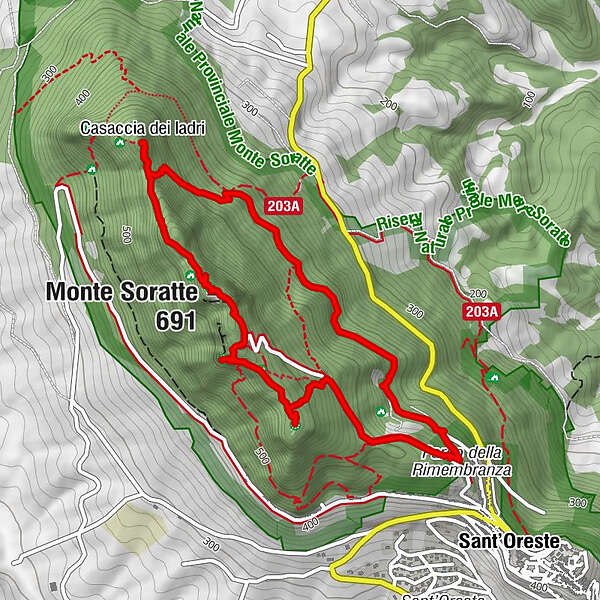 Monte Soratte, Sentiero degli Eremi - BERGFEX - Wanderung - Tour Latium