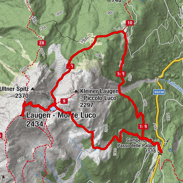 Passo Palade - Monte Lucco - BERGFEX - Wanderung - Tour Südtirol