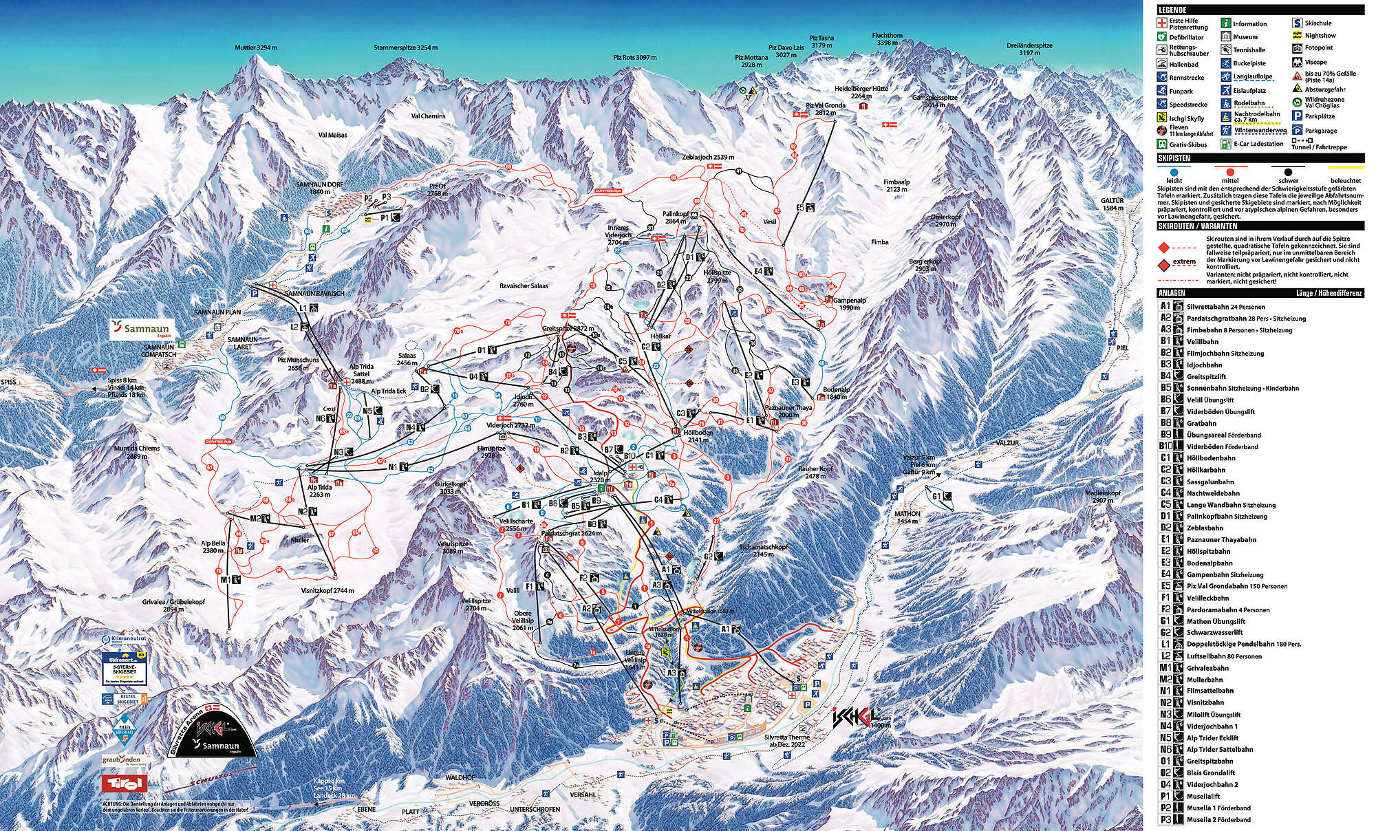 BERGFEX: Skiregion Silvretta Arena - Skiurlaub Silvretta Arena