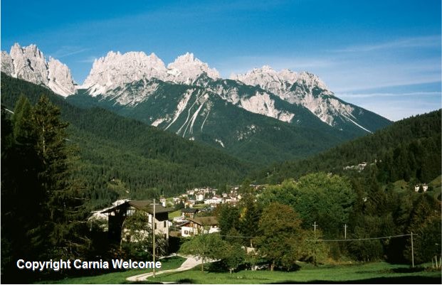 BERGFEX: Cartina panoramica Carnia: Mappa Carnia - Pascolo - Carnia