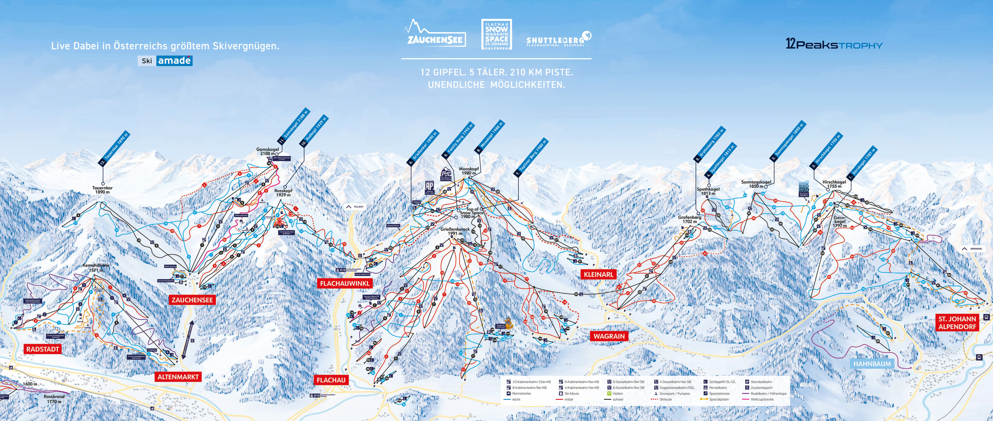 BERGFEX: Skigebied Ski amade / Zauchensee / Flachauwinkl - Skivakantie ...