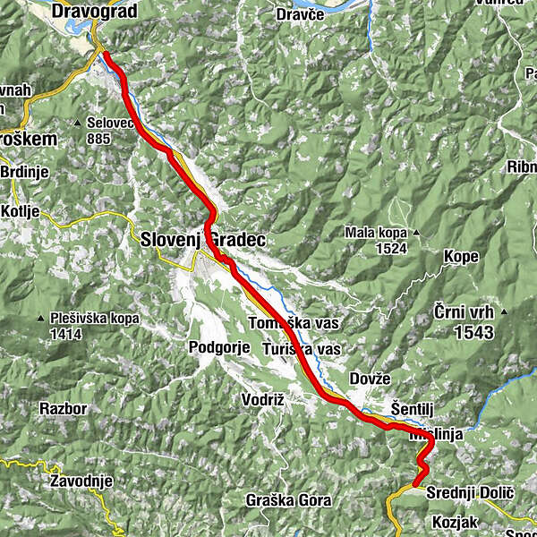 Dravograd - Šentjanž - Slovenj Gradec - Gornji Dolič - BERGFEX ...