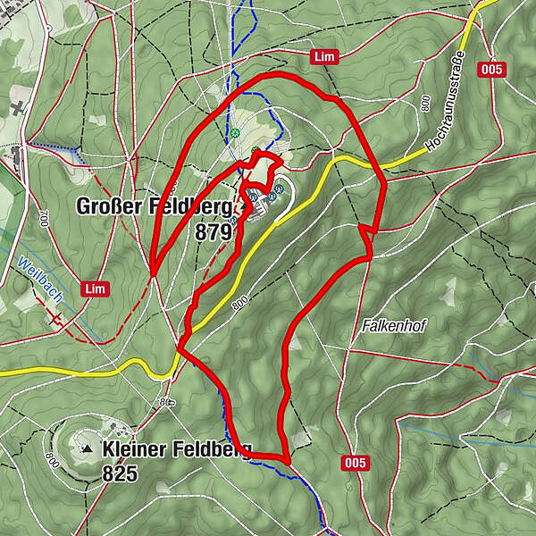 Niederreifenberg - Feldbergborn - Großer Feldberg - Feldberghaus ...
