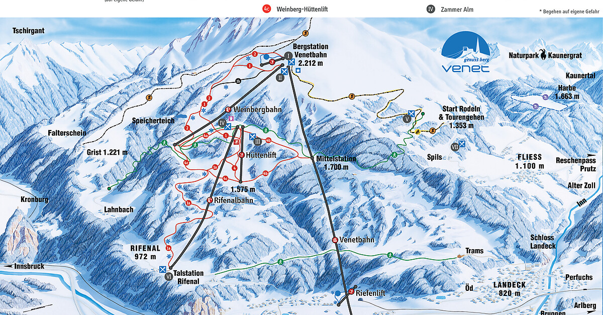 BERGFEX: Station de ski Landeck / Zams / Fliess / Venetregion ...