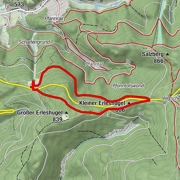 Suhl - Am Rimbachbrunnen - Kleiner Erleshügel - Großer Erleshügel ...