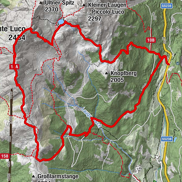 Gampenpass - Passo Palade - Laugen - Monte Luco - Laugenalm - Malga del ...