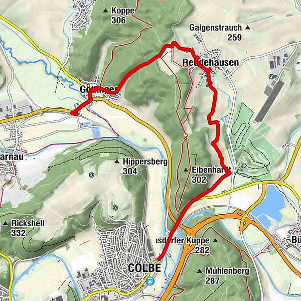 Lahnradweg - Umleitung zwischen Sarnau und Cölbe - BERGFEX - Radfahren ...