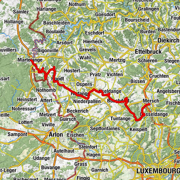 Martelange - Saint-Lambert - Helperknapp - Saint-Michel - BERGFEX ...