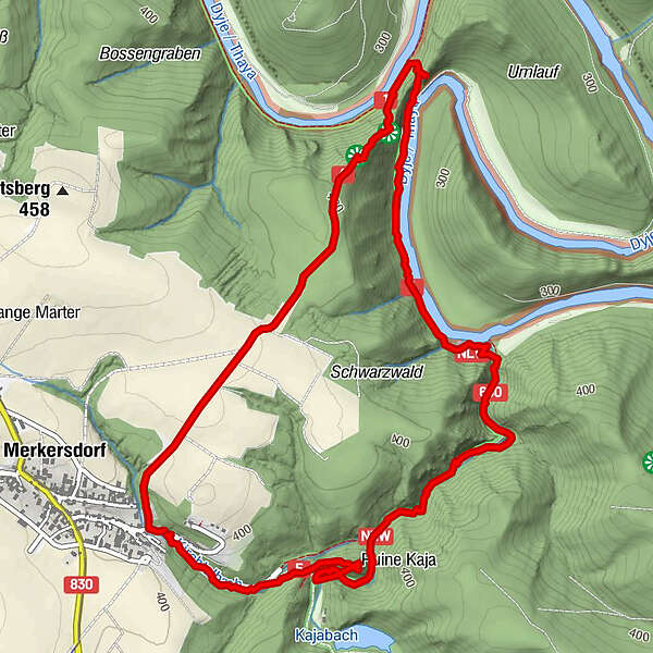 Ruine Kaya - Thaya Aussichtspunkt - BERGFEX - Wanderung - Tour ...