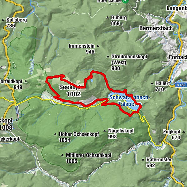 Von der Schwarzenbach-Talsperre zur Badener Höhe - BERGFEX - Wanderung - Tour Baden-Württemberg