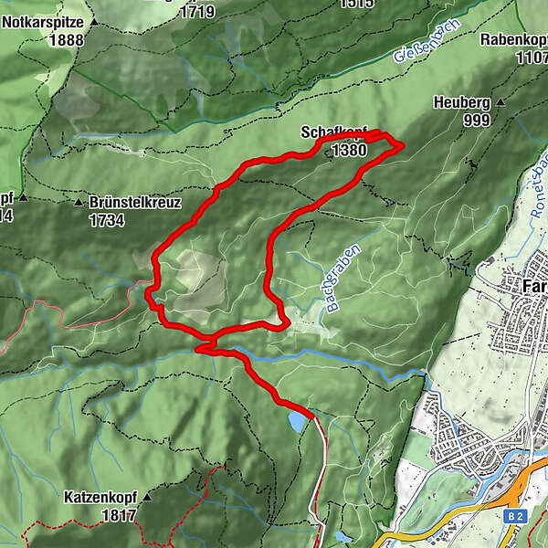 Berggasthof Pflegersee - Schafkopf - Giessenbachsattel - BERGFEX ...